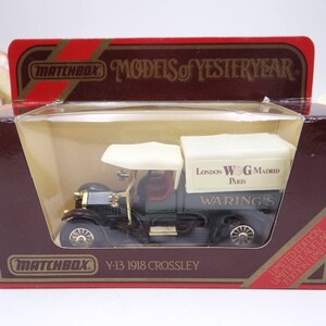 MIB Vintage Lensey Matchbox Y-13 Models of Yesteryear 1918 Crossley ...