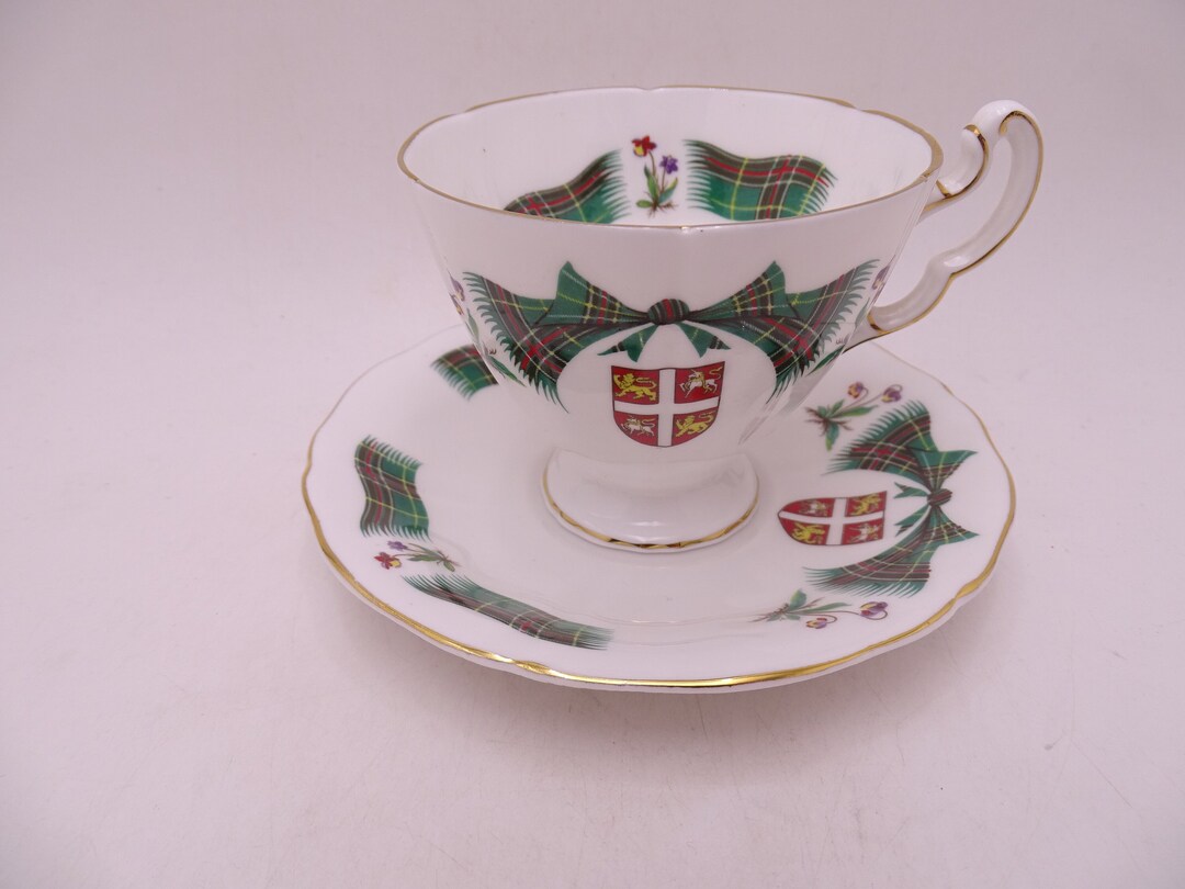 1960s Adderley English Bone China Teacup Newfoundland Tartan Teacup and ...
