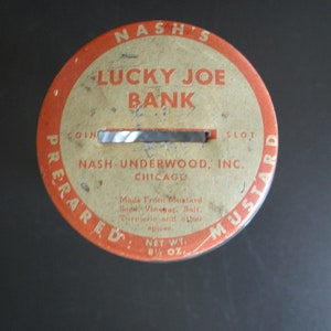 1930s Vintage Joe Louis Lucky Joe Bank Nash-underwood Prepared Mustard ...