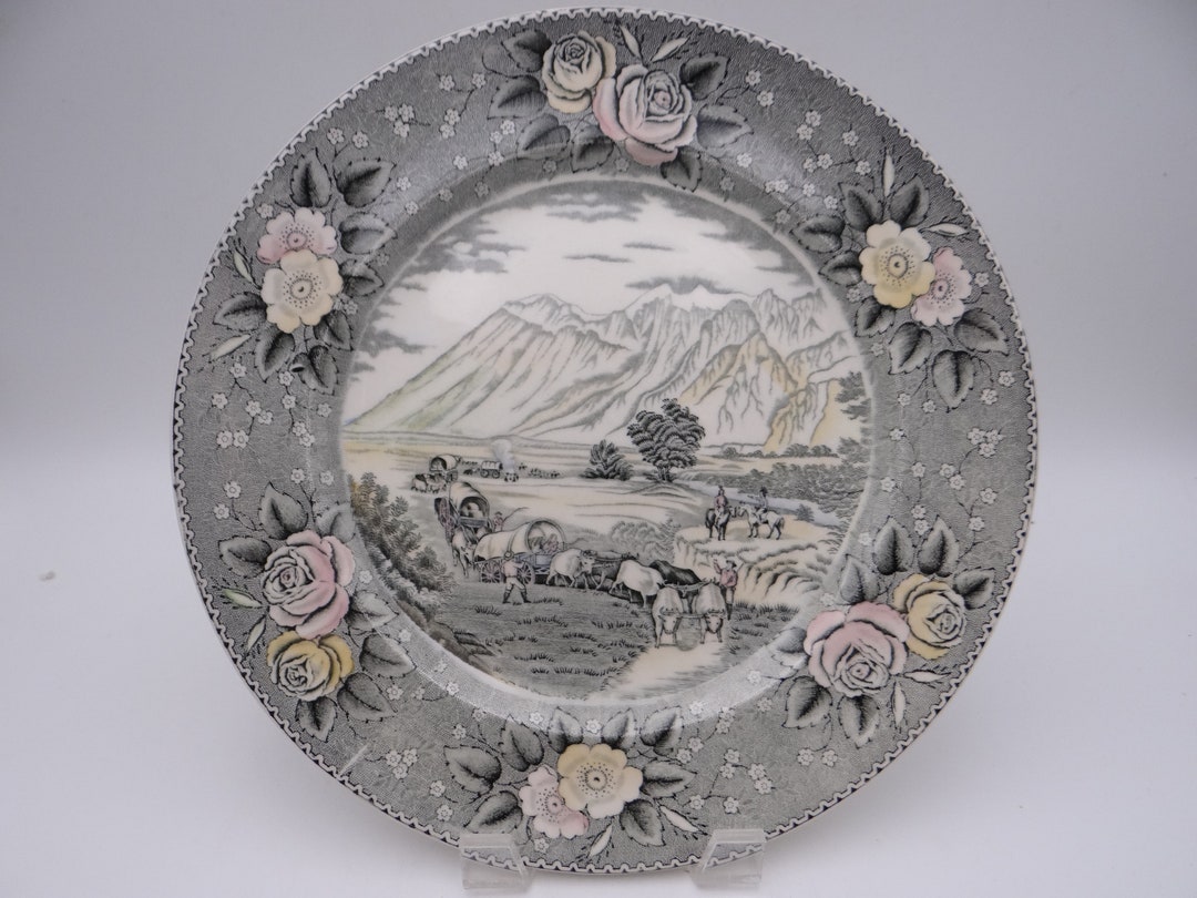 Vintage Adams Potteries English Bone China "the Rocky Mountains ...
