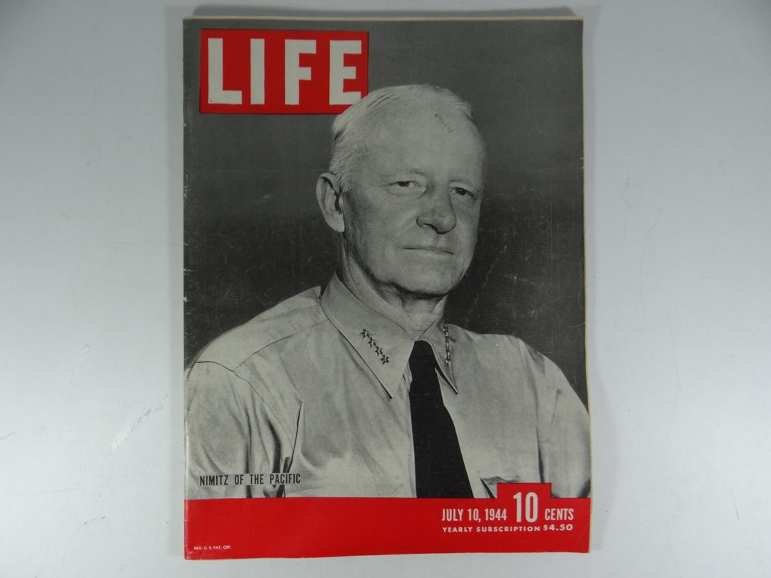 Vintage 1944 Life Magazine Wartime Issue, July 10 , Nimitz of the ...
