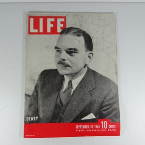1944 Life Magazine Wartime Issue, September 18 , Dewey - March Through ...