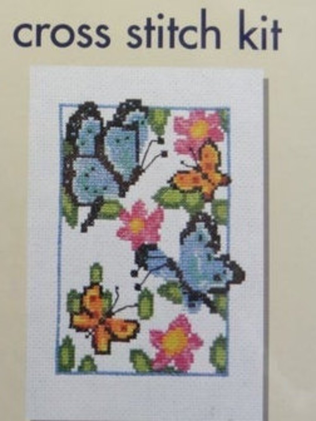 Crafters Square Fluttering Butterflies Cross Stitch Kit a Nostalgic ...