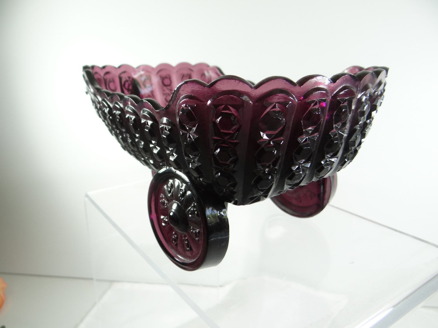 Vintage Mckee Amethyst Glass Carriage Vintage Mckee - Etsy