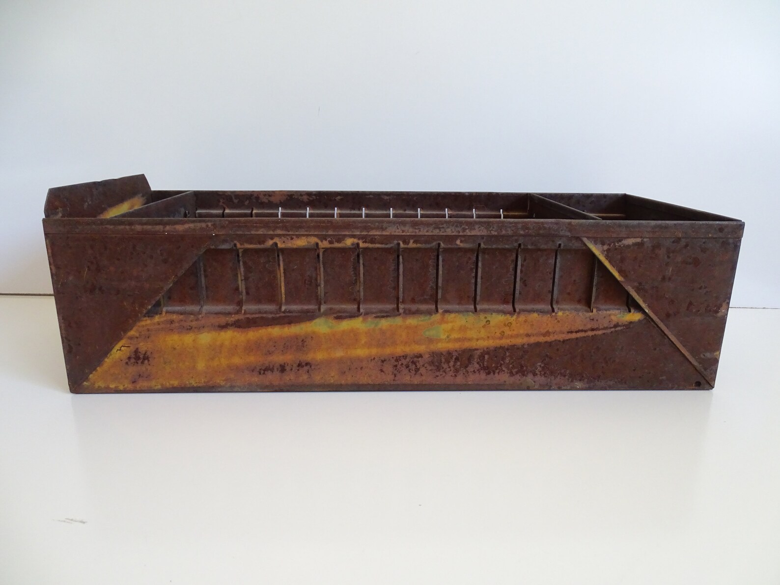 Vintage Rusted Metal Storage Box Industrial Decor Loft - Etsy