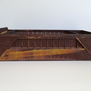 Vintage Rusted Metal Storage Box - Industrial Decor - Loft Decor ...