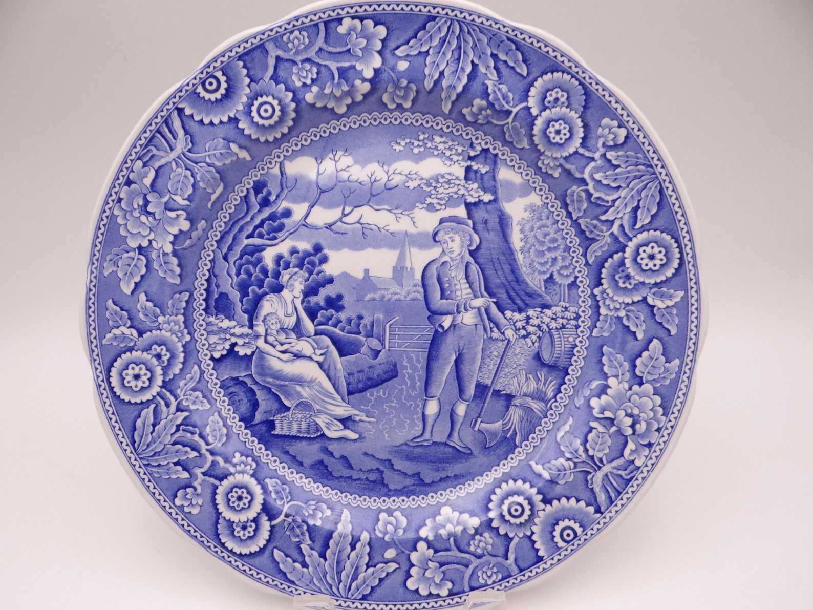 Vintage Spode Blue Room Collection Blue and White Dinner Plate "woodman ...