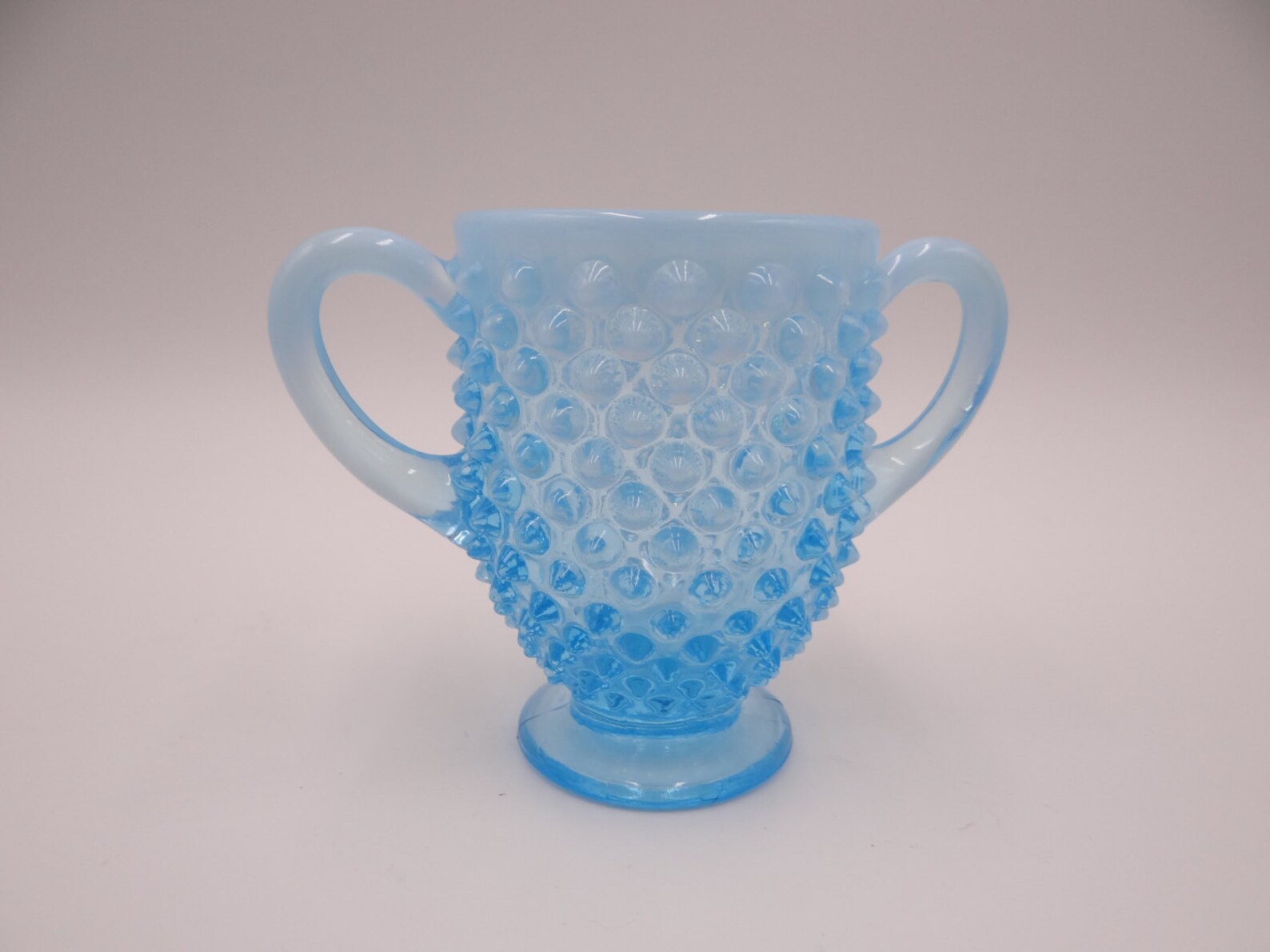 Vintage Fenton Blue Hobnail Creamer and Sugar Pretty Blue | Etsy