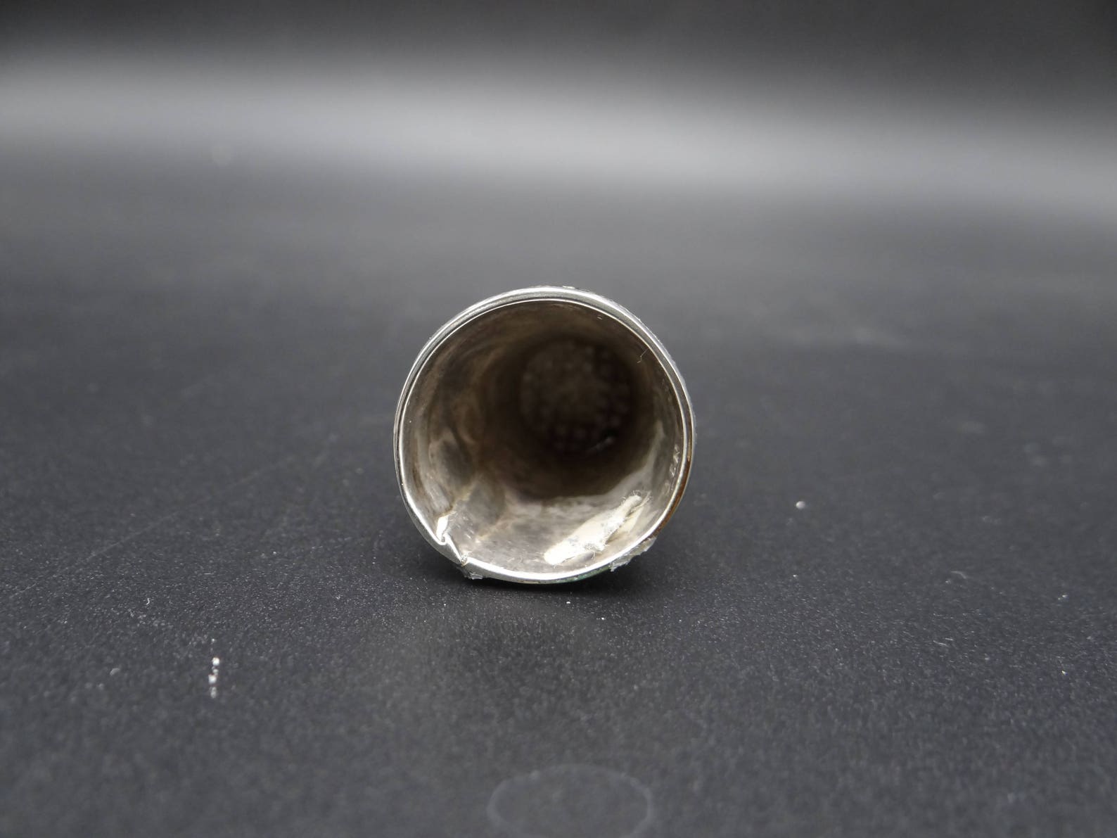 Large Antique Victorian Sterling Silver Thimble With Inlaid - Etsy