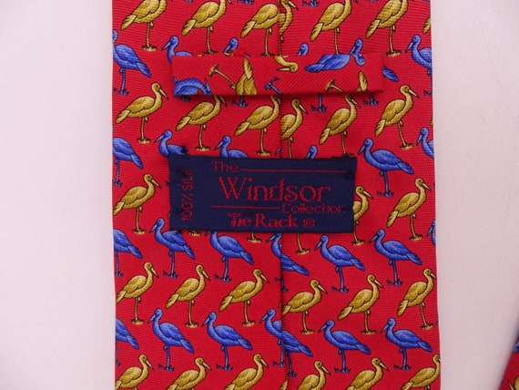 Silk Windsor Collection Italian Flamingo Tie 100% Pur… - Gem