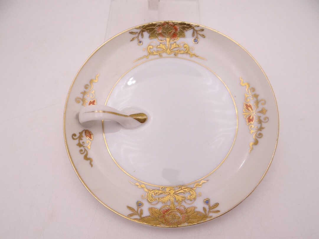 C1918 to 1940 Vintage Hand Painted Gold Encrusted Noritake Small Plate ...