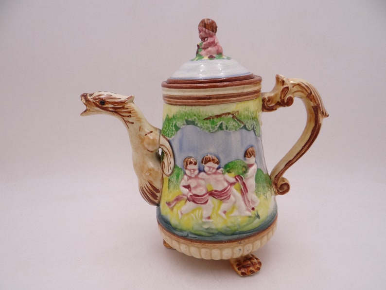 Rare Vintage Morikin Ware Occupied Japan Muses Dragon Coffee or Teapot ...