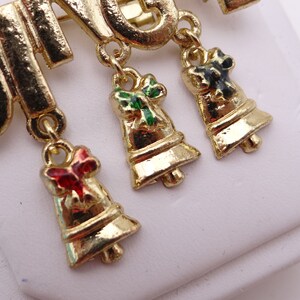 Vintage Gold Tone Jingle Bells With Dangling Bells on a Gold Tone ...
