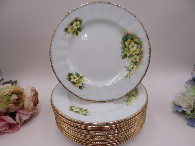 Vintage Paragon English Bone China Yellow Flower Salad Plate - Etsy