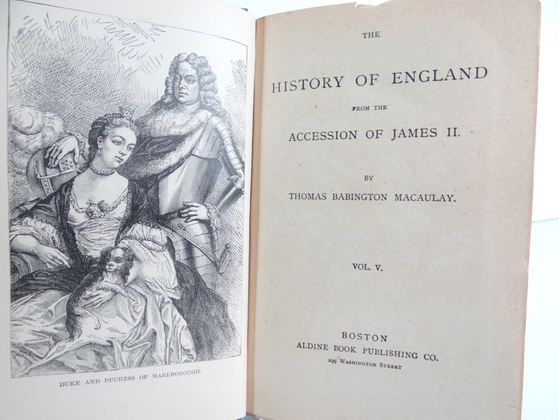 1856 Macaulay's History of England Vol V Hardcover Book - Etsy
