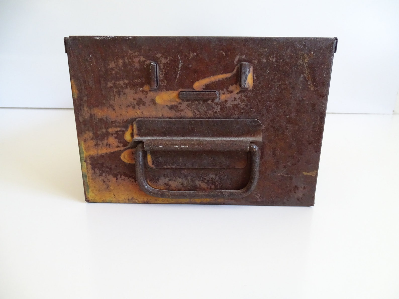 Vintage Rusted Metal Storage Box Industrial Decor Loft - Etsy
