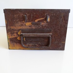 Vintage Rusted Metal Storage Box - Industrial Decor - Loft Decor ...