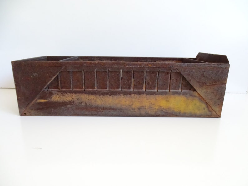 Vintage Rusted Metal Storage Box Industrial Decor Loft - Etsy