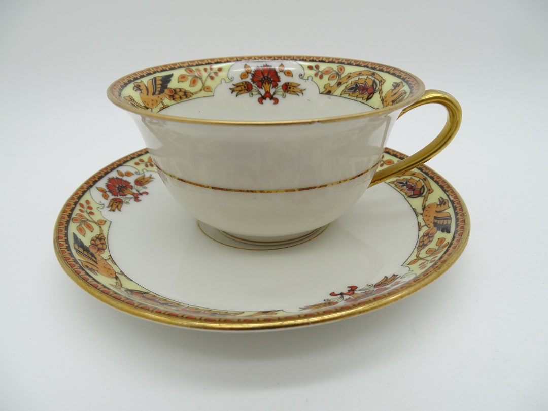 Vintage Granger Old Abbey Limoges France Teacup and Saucer Set French ...
