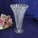 Crystal Flower Vase With Fluted Pointed Edge and Diamond - Etsy