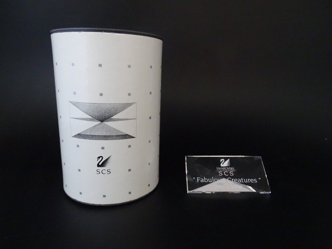 Vintage Swarovski SCS Crystal Display Plaque for "fabulous Creatures ...