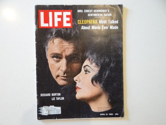 Vintage 1963 Life Magazine April 19 Richard Burton Elizabeth | Etsy