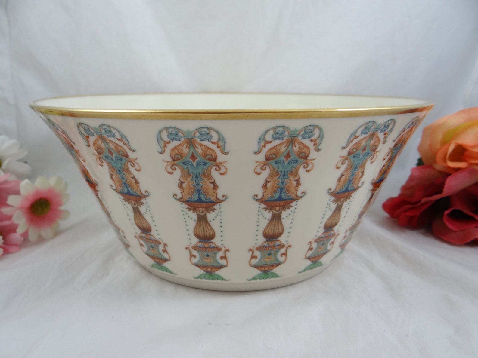 Vintage Hand Painted Lenox Lido Salad Bowl or Serving Bowl - Etsy