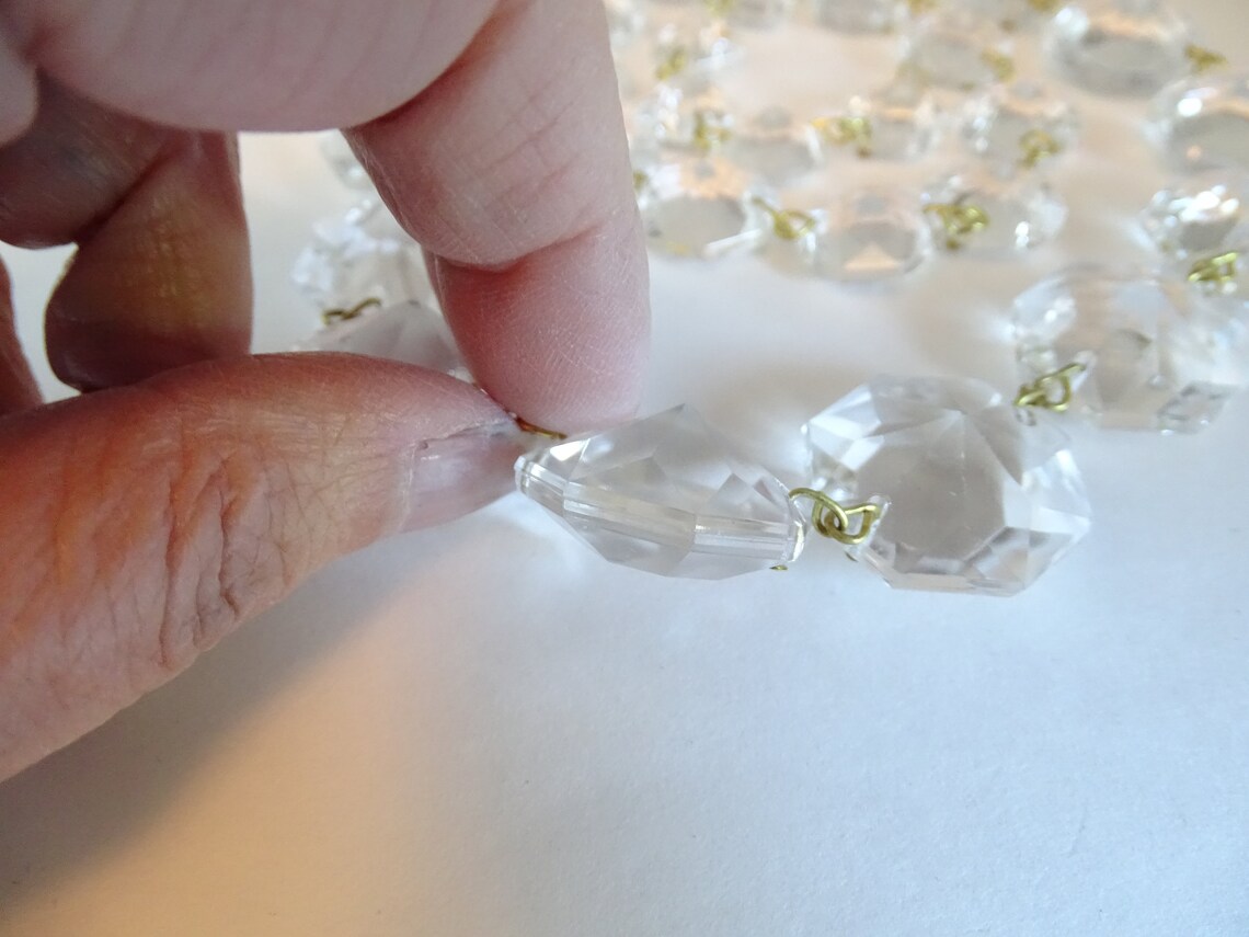 Set of 27 Vintage Graduated Octagon Shape Crystals With Spike - Etsy