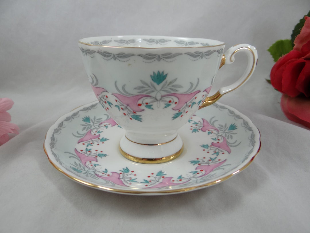 1950s Hand Painted Tuscan Bone China Teacup English Bone China English ...