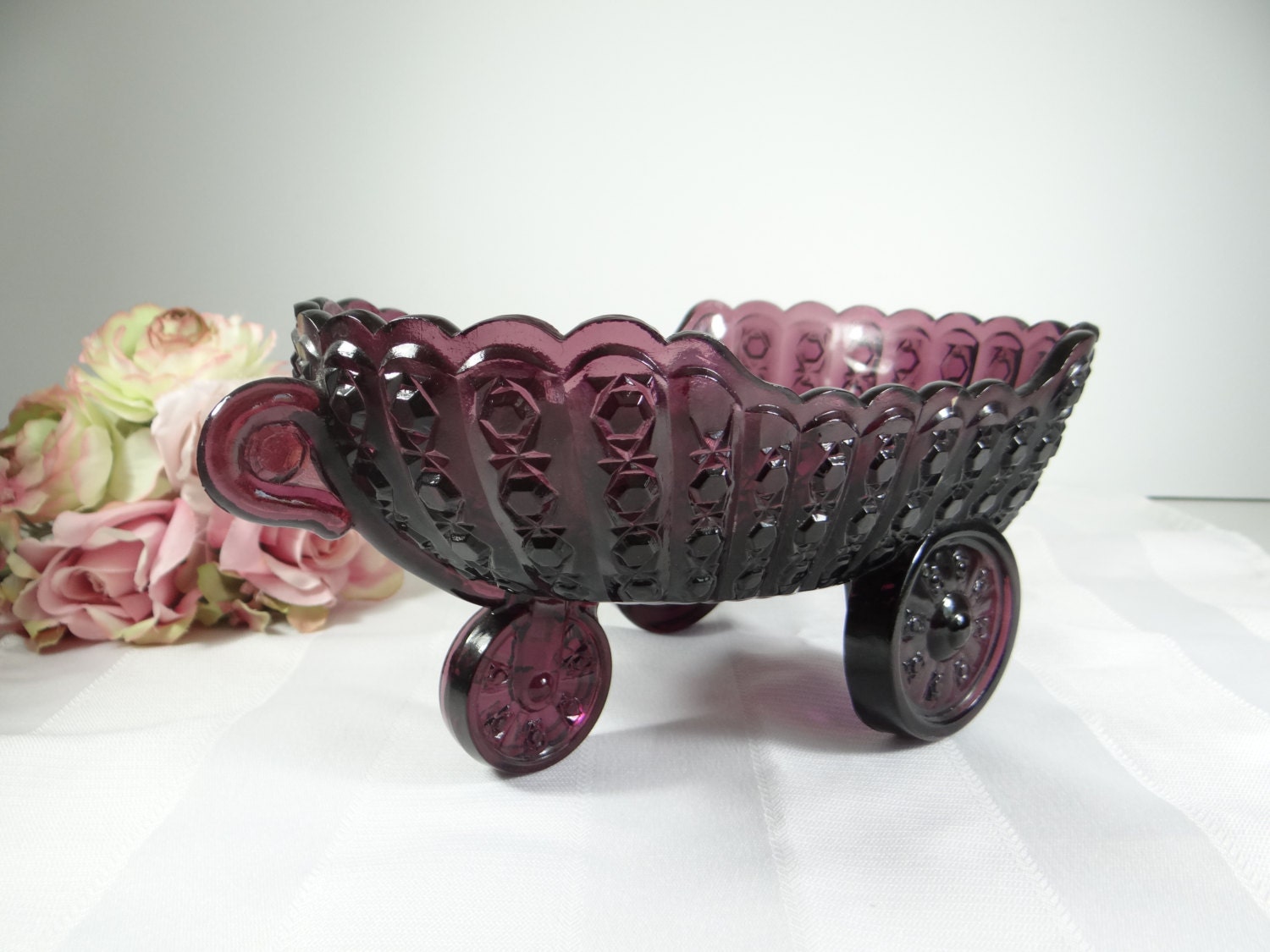 Vintage Mckee Amethyst Glass Carriage Vintage Mckee - Etsy