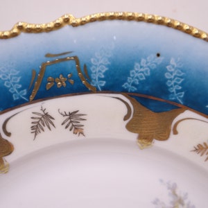 Stunning Vintage German Blue Floral Cake or Serving Plate - Etsy