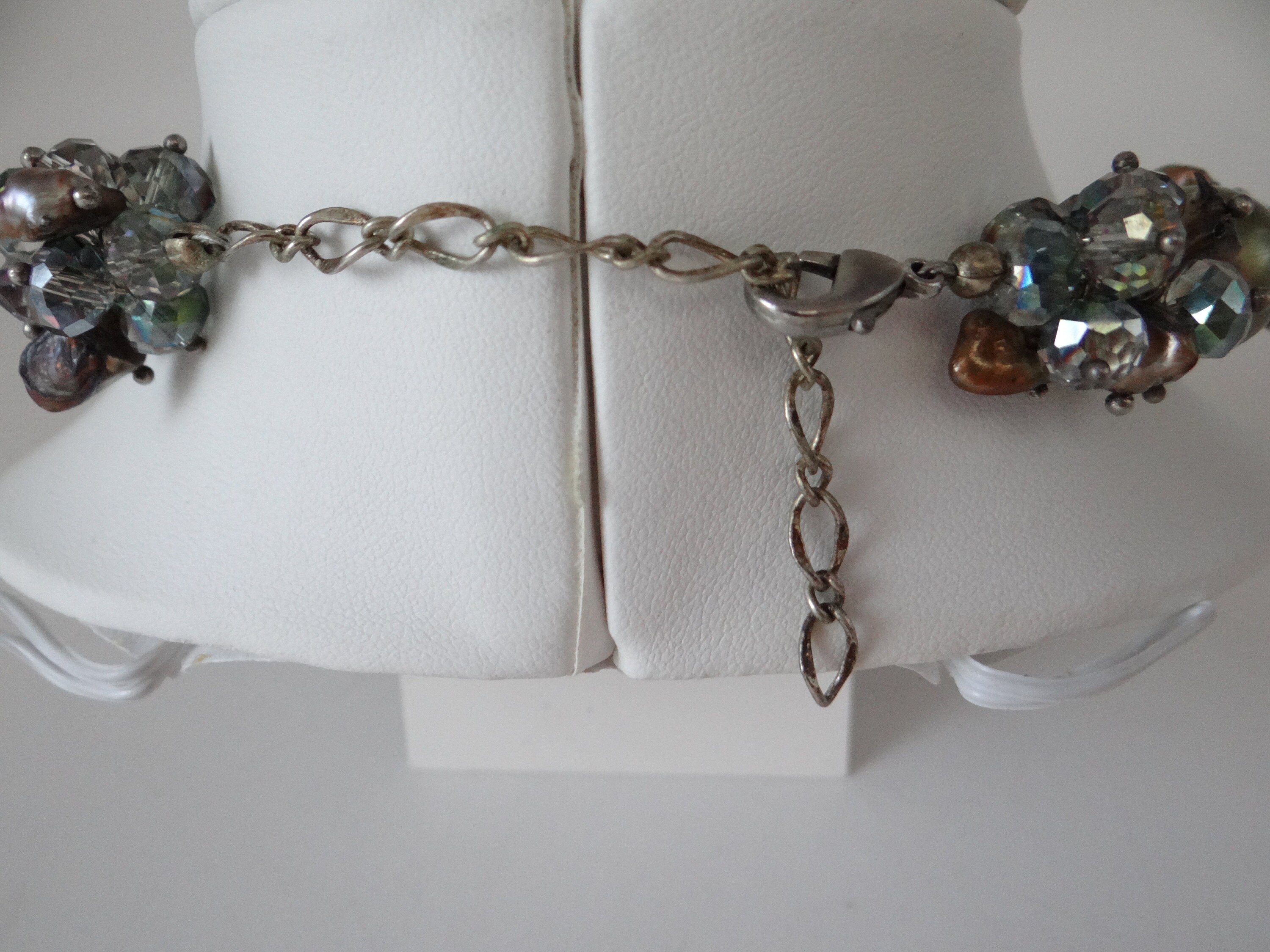 Shades of Gray and Blue Beaded Necklace Sparkling Vintage | Etsy