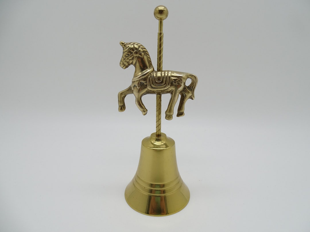 Vintage Carousel Horse Solid Brass Hand Bell - Etsy