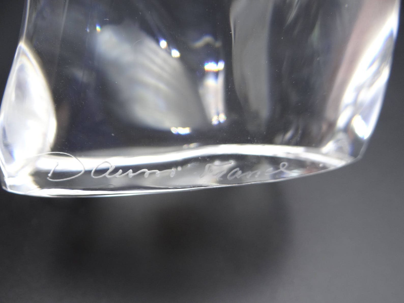 Vintage Large Signed Daum France Art Studio Crystal Cat | Etsy