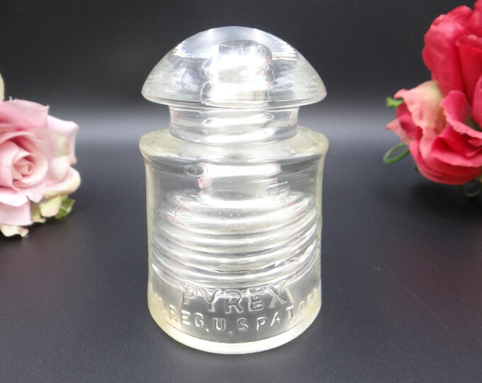 Vintage Pyrex CD 128 Clear Glass Insulator - Decor Paperweight - Etsy