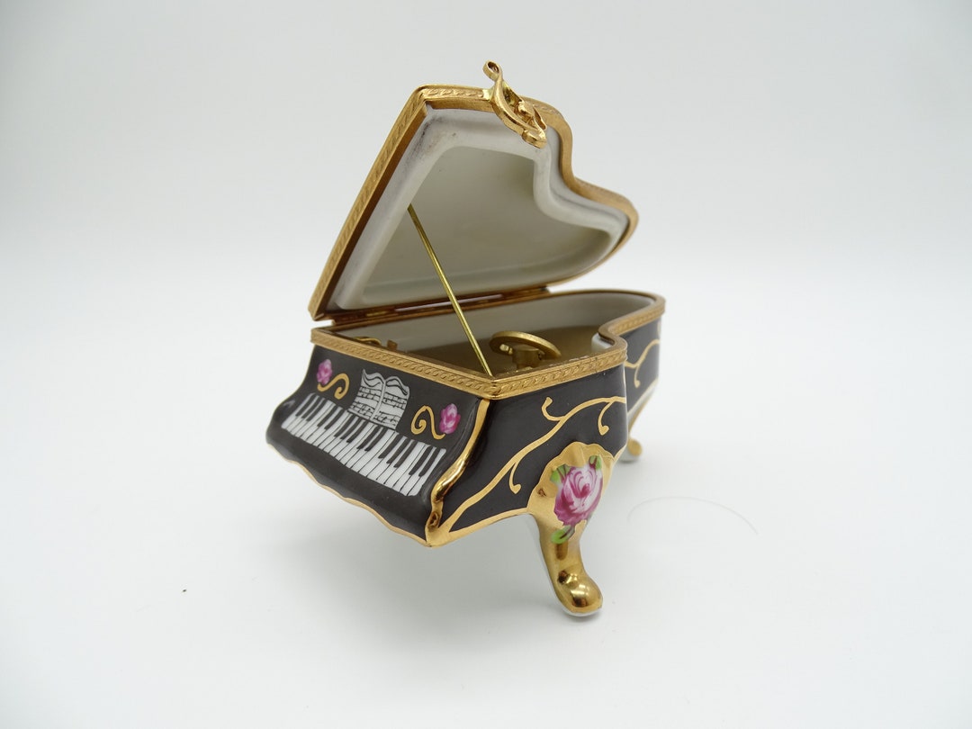 Vintage Peint Main Limoges France Hand Painted Grand Piano Music Box - Etsy