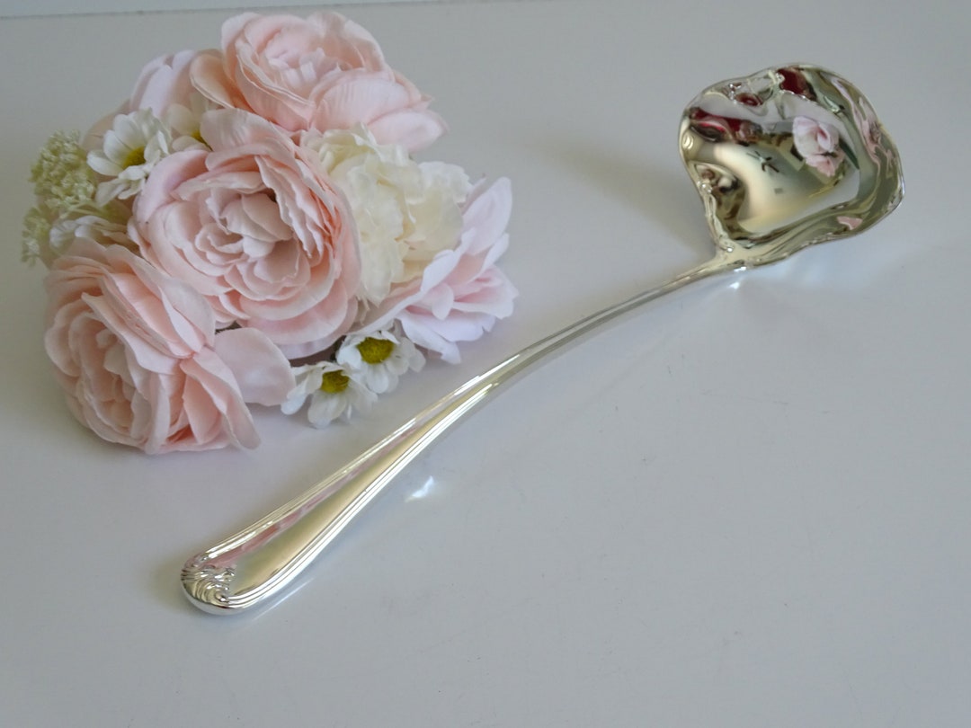 Gorgeous Gorham Heritage Vintage Silverplate Punch Bowl Ladle Large 12. ...