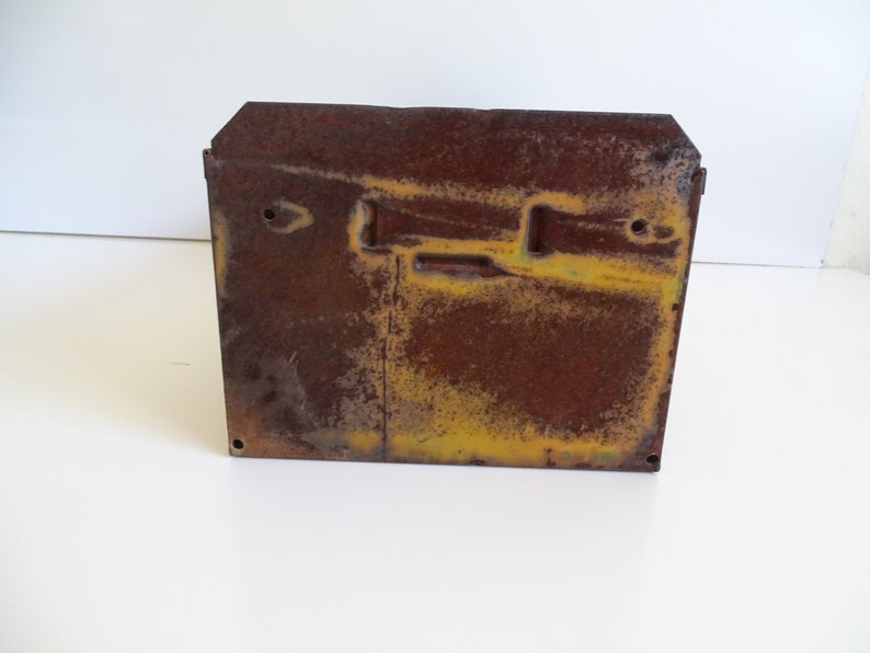 Vintage Rusted Metal Storage Box Industrial Decor Loft - Etsy