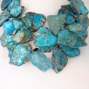 Vintage Turquoise Blue Bead Hand Knotted Chunky Necklace - Etsy