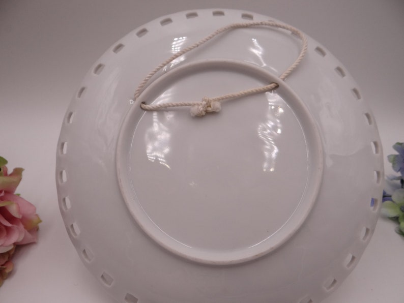 1950s Vintage Colorful Rose Reticulated Lattice Hanging Plate | Etsy