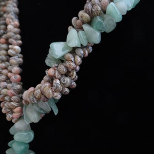 Unique Polished Green Stone and Shell Necklace Gorgeous - Etsy
