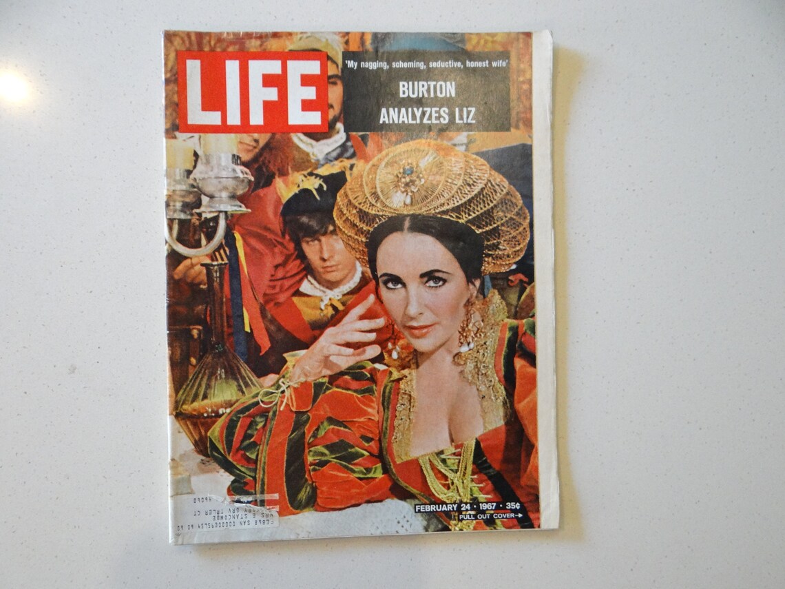 Vintage 1967 Life Magazine February 24 Burton Analyzes Liz | Etsy