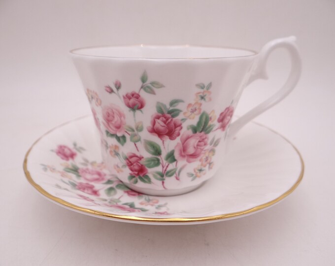 Vintage 1930s Sutherland English Bone China Pink and Red Roses Teacup ...