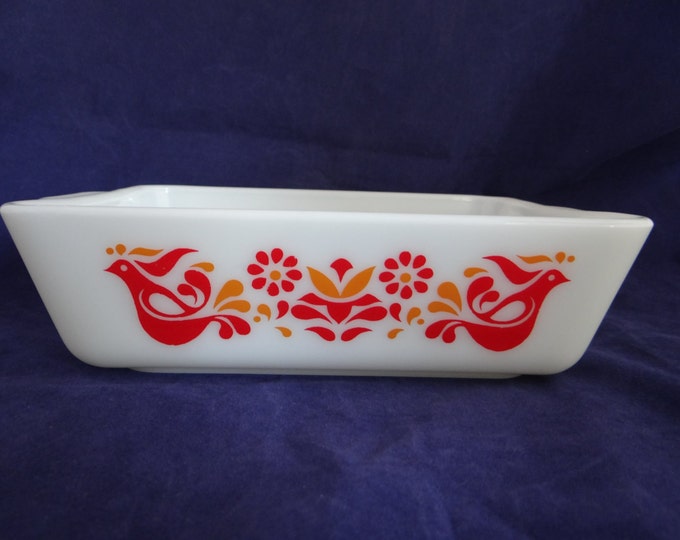 Pyrex Friendship Red Rooster Birdie Baking Casserole and Serving Dish ...