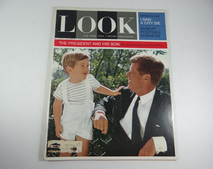 1963 December 3 Look Magazine JFK the President and His Son - Etsy