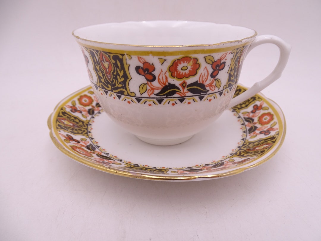 1940s Vintage Melba English Bone China Imari Teacup and Saucer Lovely ...