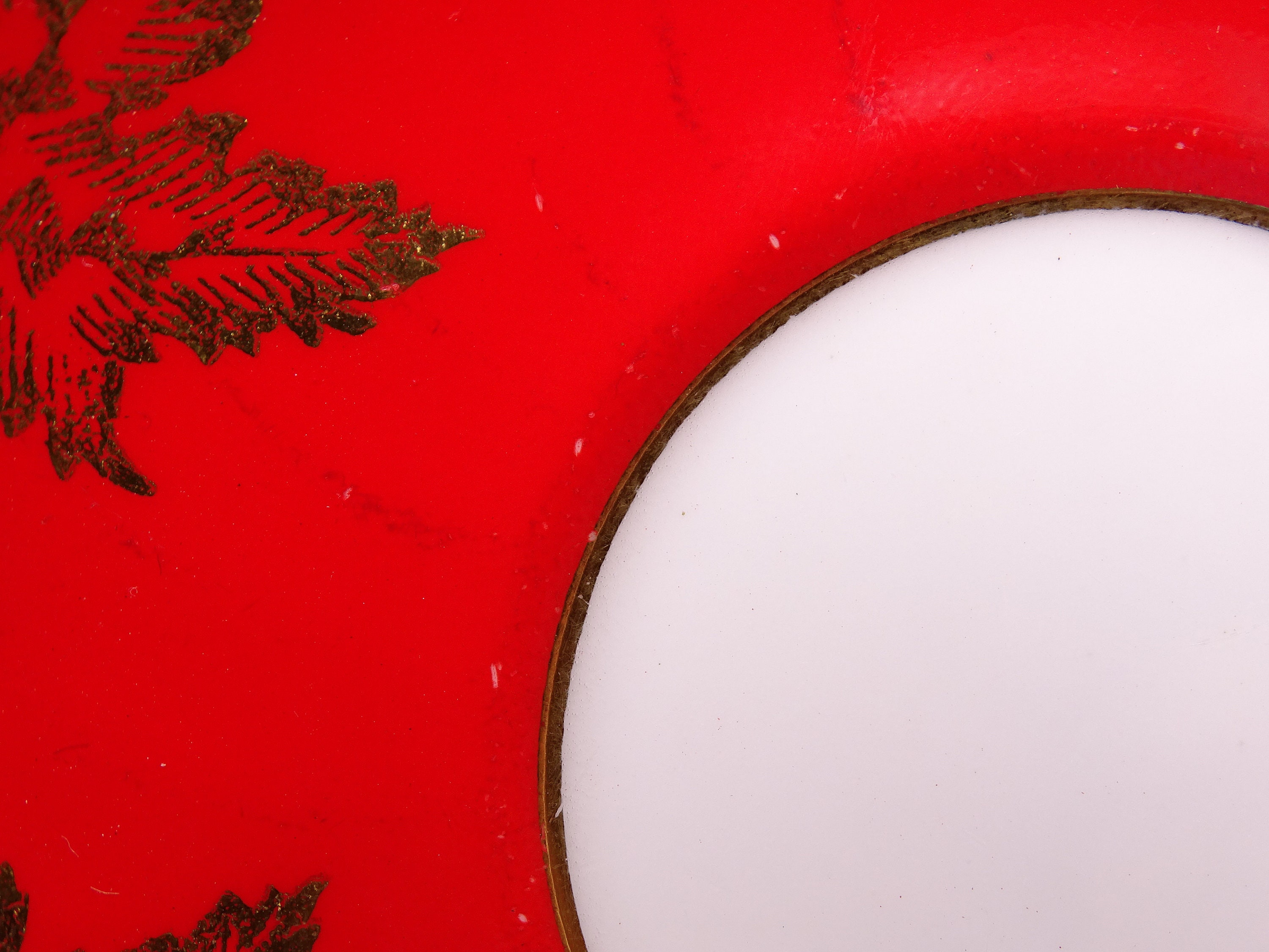 Vintage 1940s H&M Sutherland English Bone China Red and Gold Teacup and ...