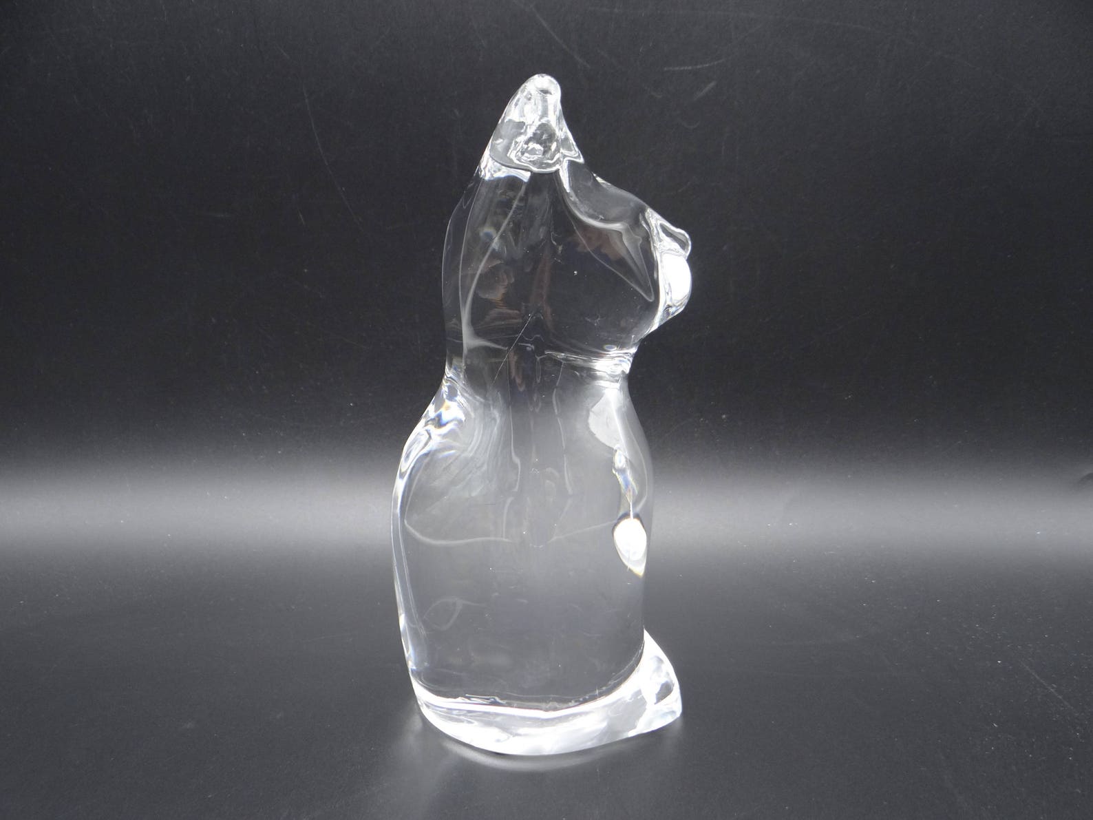 Vintage Large Signed Daum France Art Studio Crystal Cat | Etsy