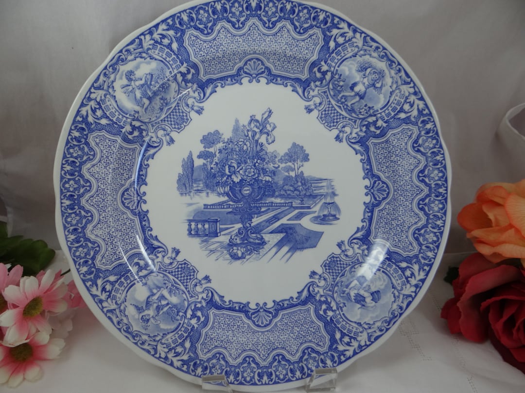 Vintage Spode Blue Room Collection Blue and White Dinner Plate "seasons ...