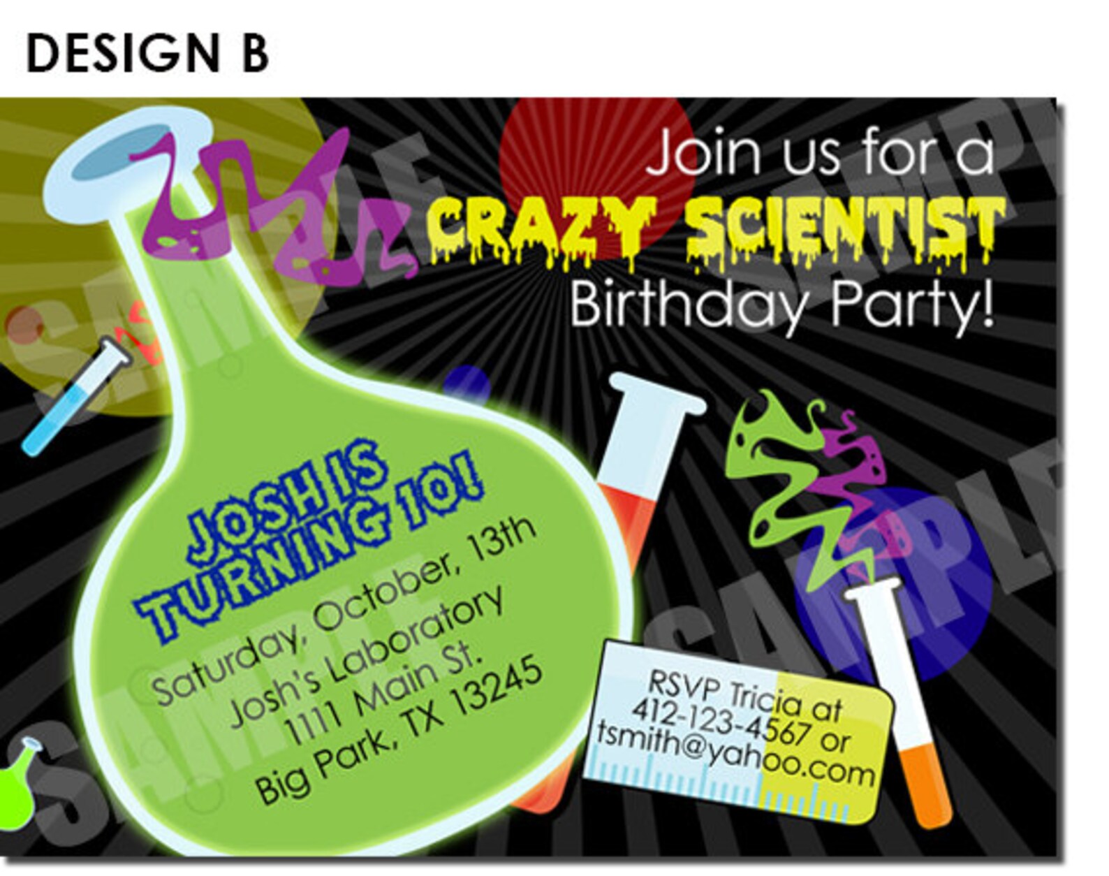 CRAZY SCIENCE Scientist Chemistry Birthday Party Printable - Etsy
